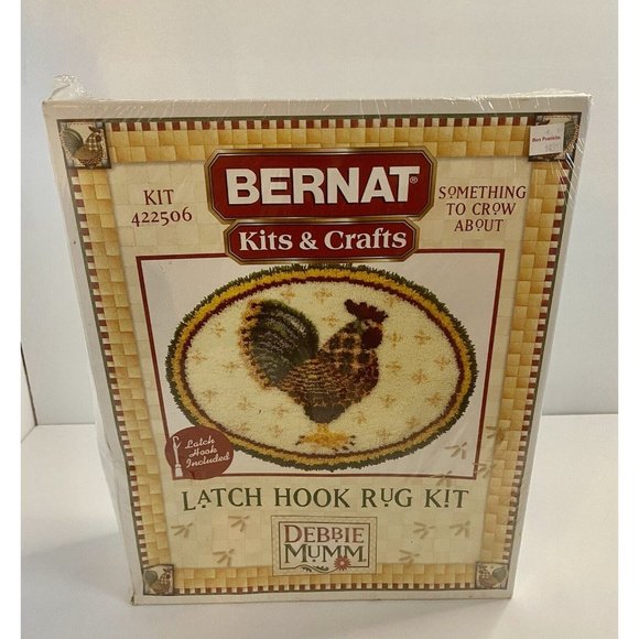 Office | Bernat Debbie Mumm Latch Hook Rug Kit Something To Crow About ...